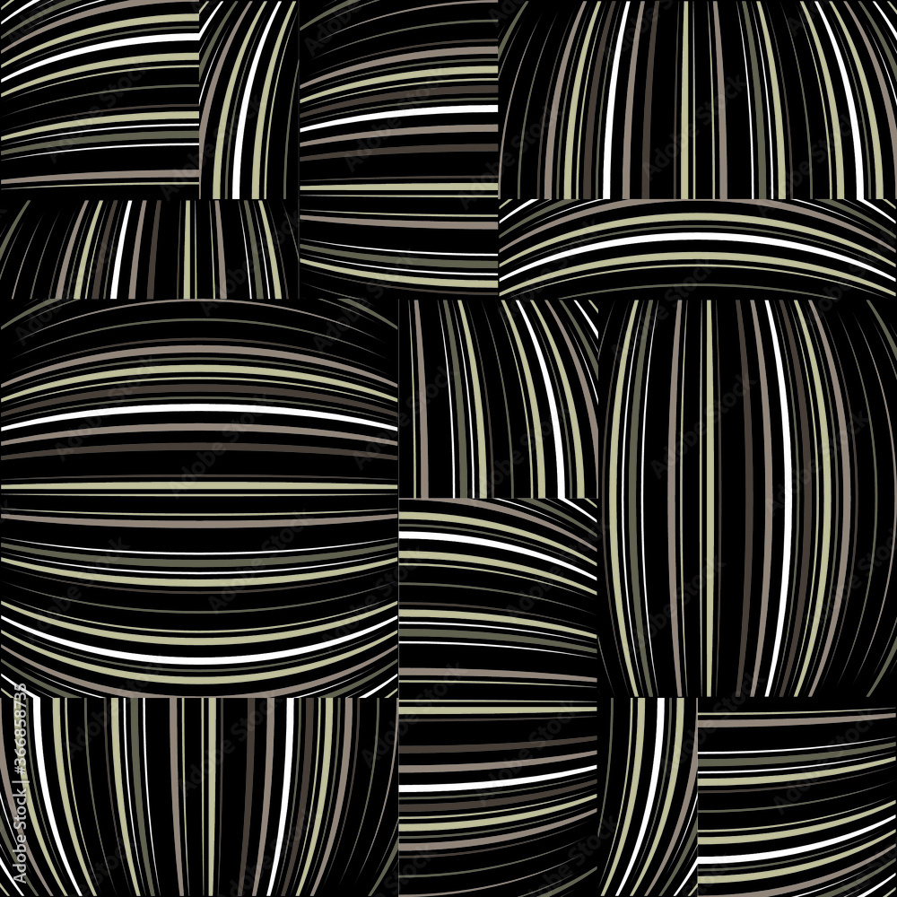 Seamless pattern with bulge horizontal and vertical colored segments ...