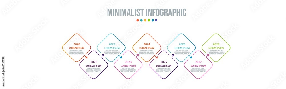 Business data visualization. Process chart. Abstract elements of graph ...