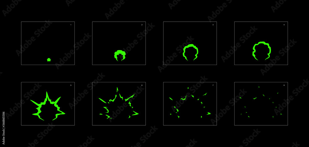 Shine liquid effect. Liquid explosion animation effect. Animation ...