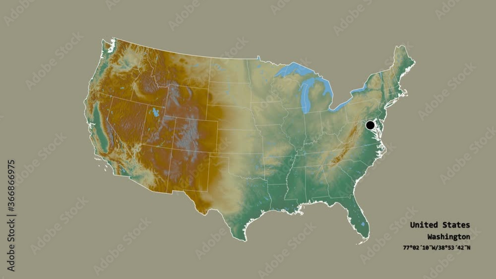 Stockvideo West Virginia, state of United States mainland, with its ...