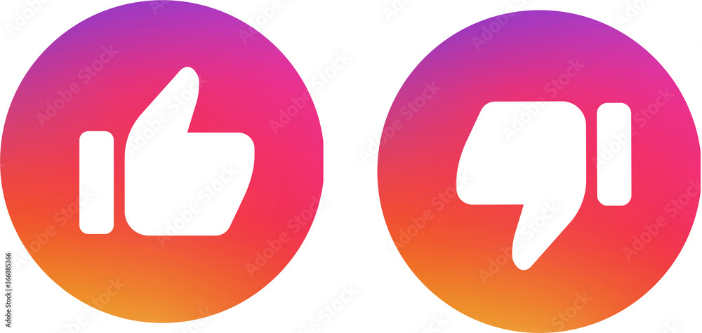 Like and dislike icons collection vector Stock Vector | Adobe Stock