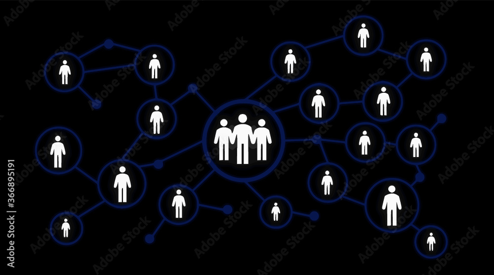 Network of people representing a stakeholder analysis Stock Vector ...
