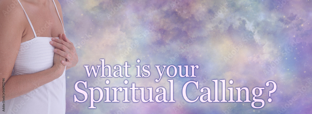 What is Your Spiritual Calling Concept background - female in white ...