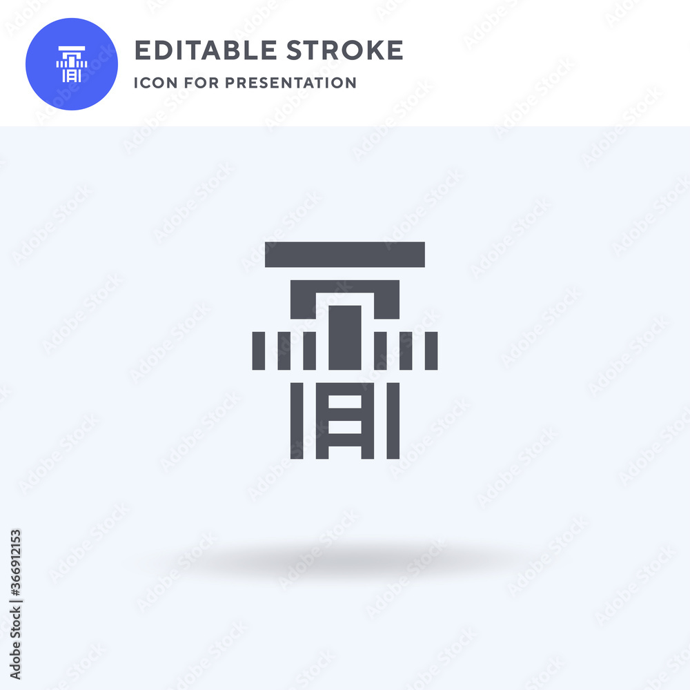 Lifeguard Tower icon vector, filled flat sign, solid pictogram isolated ...