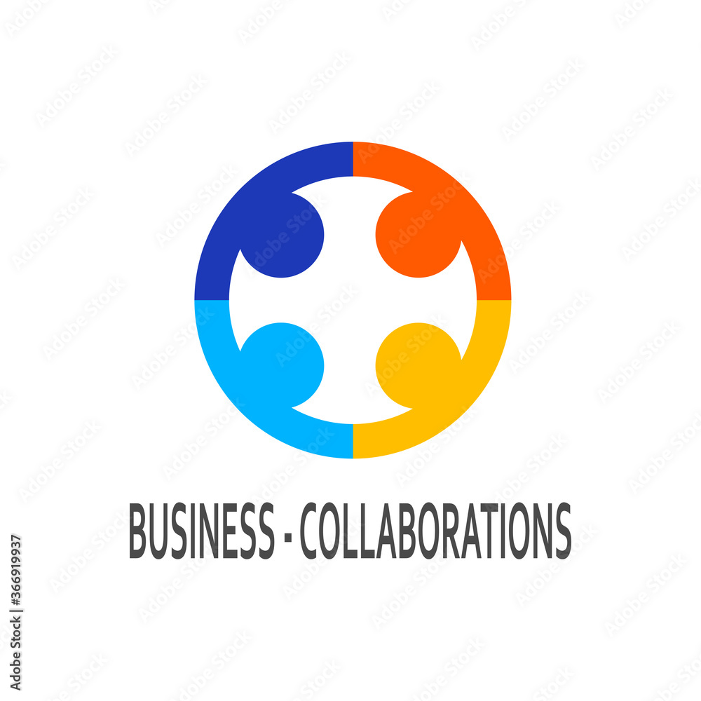 Collaboration logotype. People holding hands , friends, friendship. Top ...