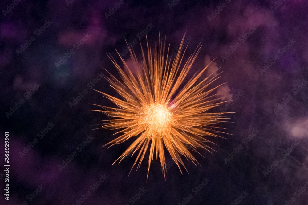 Beautiful orange big bang science object with glowing core. Scientific ...