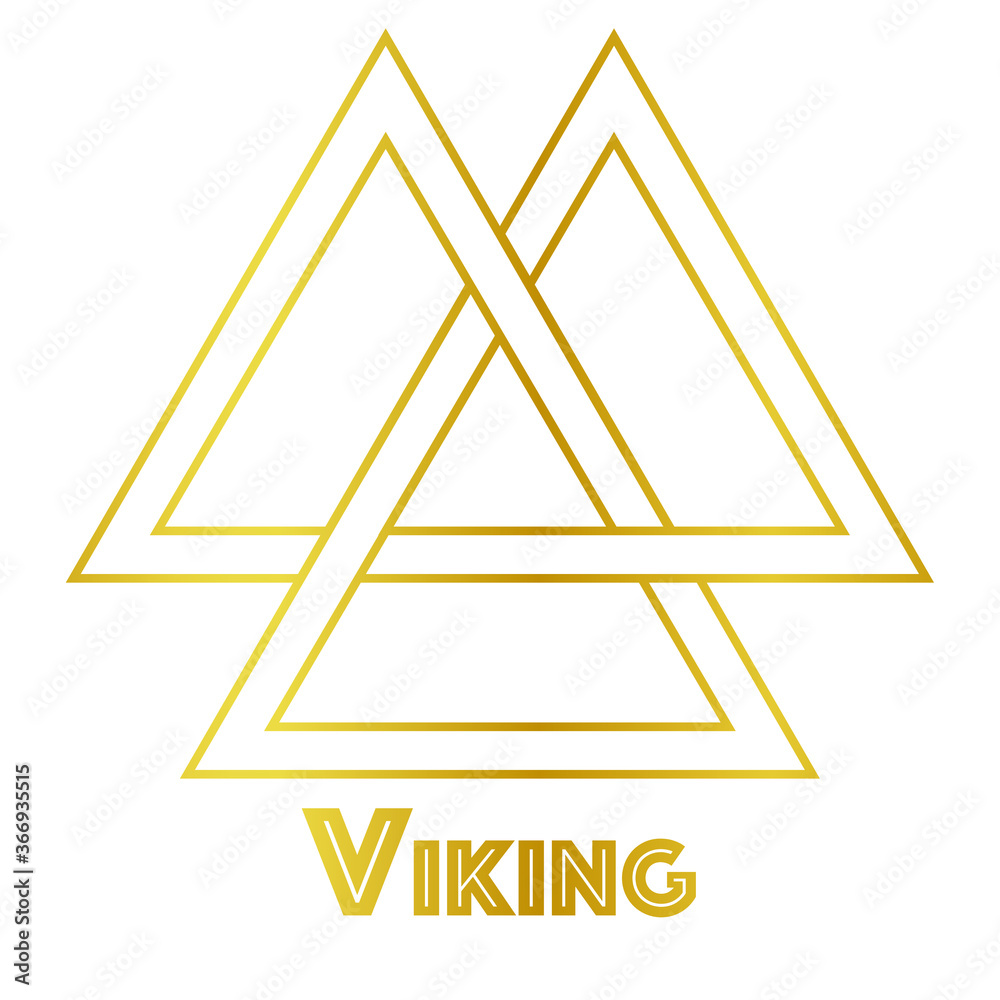 Valknut interlocking triangle magic sacred symbol from norse heathen ...