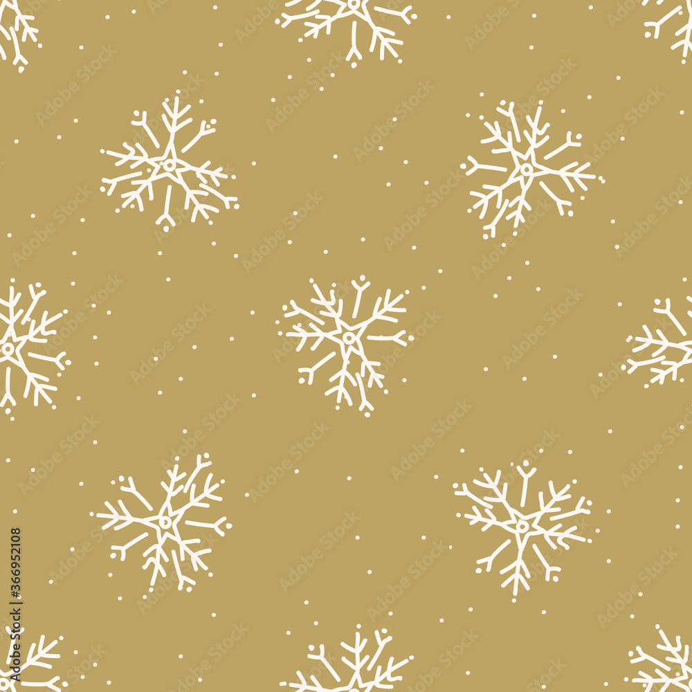 Seamless snowflake background pattern. Simple gender neutral nursery ...