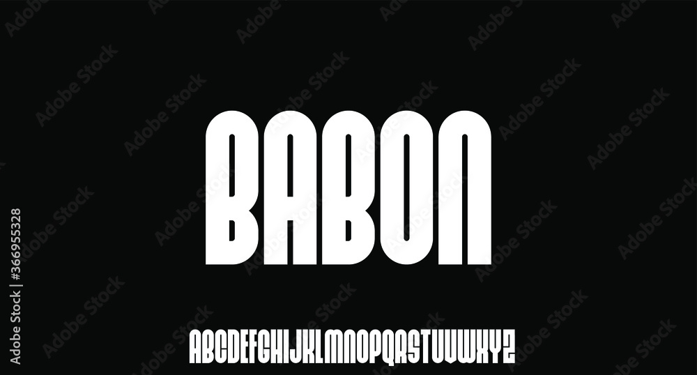 babon display font alphabet vector set Stock Vector | Adobe Stock