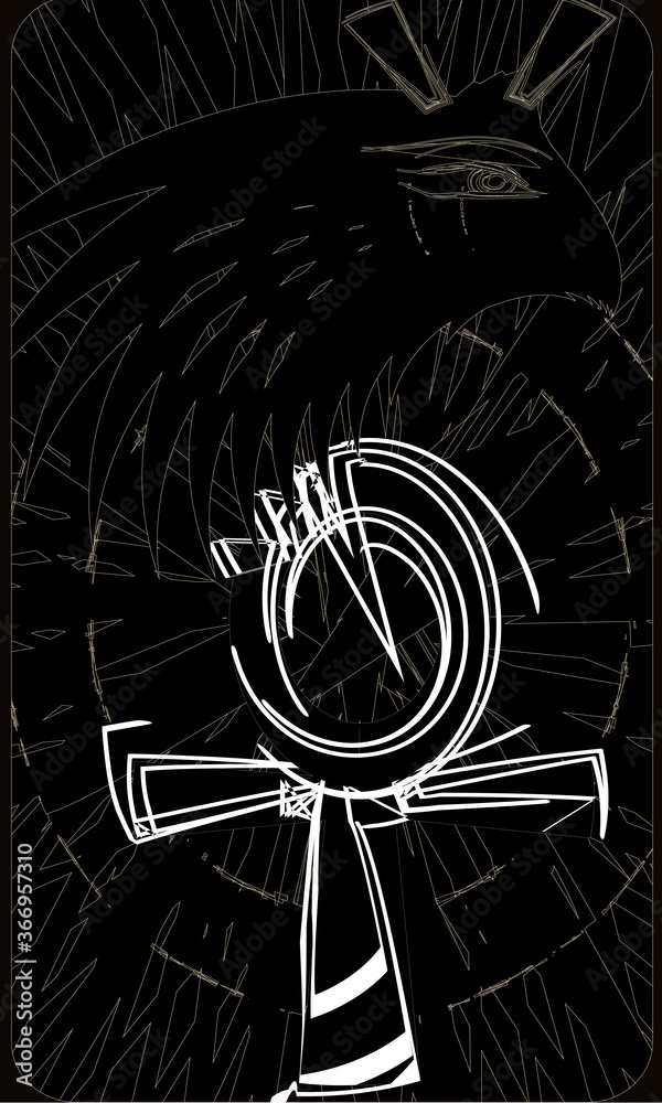 Vetor de Tarot cards - back design. Gods of Ancient Egypt: Ra do Stock ...