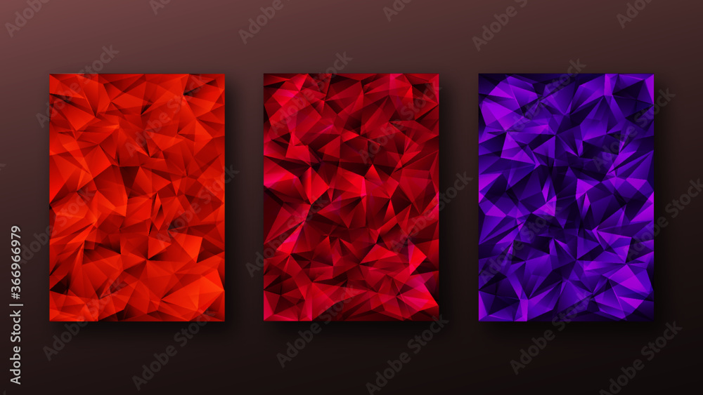 Set of background, geomatric minimal modern pattern A4 size paper ...