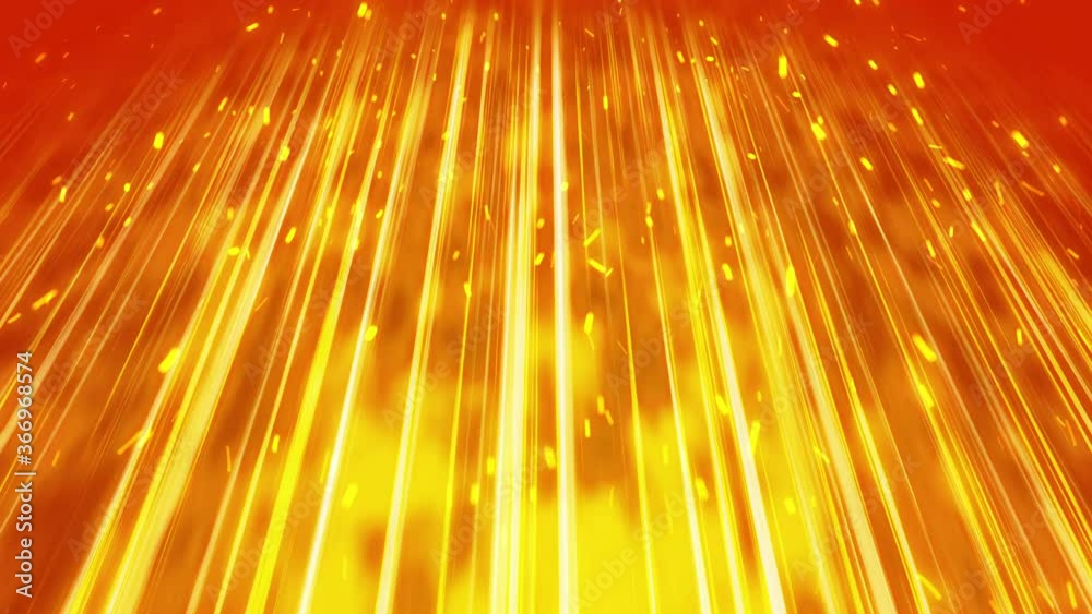 Manga or comic book lines animation. Action speed effects with sparks ...