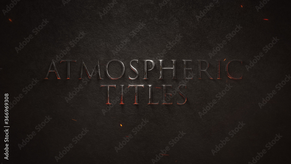 Atmospheric Metal & Fire Titles Stock Template | Adobe Stock
