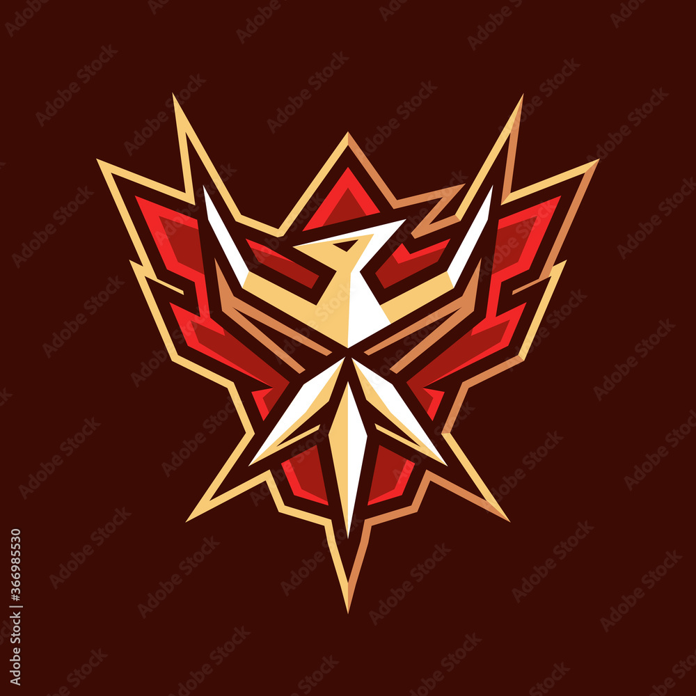 flying bird emblem logo design Stock Vector | Adobe Stock