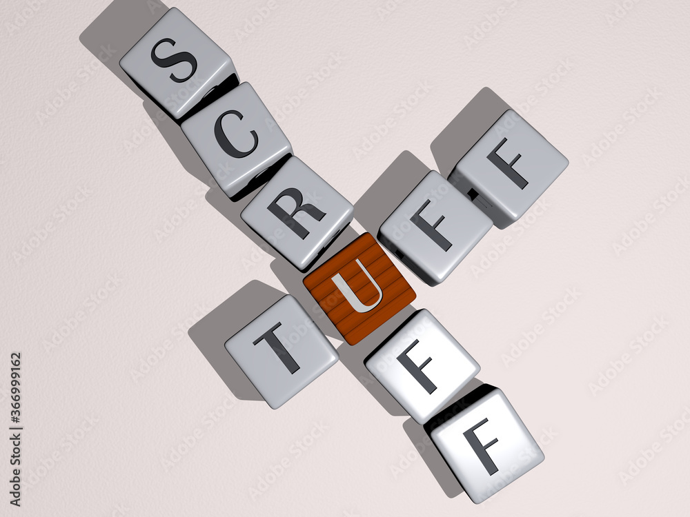 moustaches beards: TUFF SCRUFF combined by dice letters and color ...