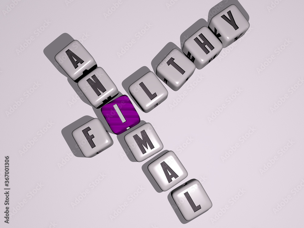 filthy animal combined by dice letters and color crossing for the ...