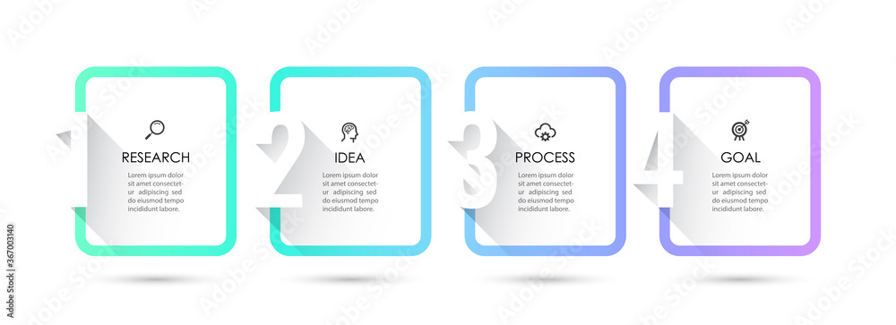 Vector Infographic design with 4 options or steps. Infographics for ...