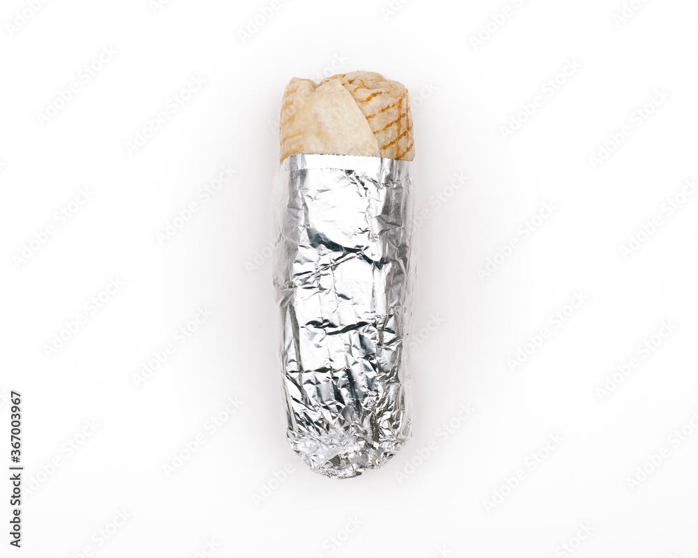 Durum kebab in foil paper Stock Photo | Adobe Stock