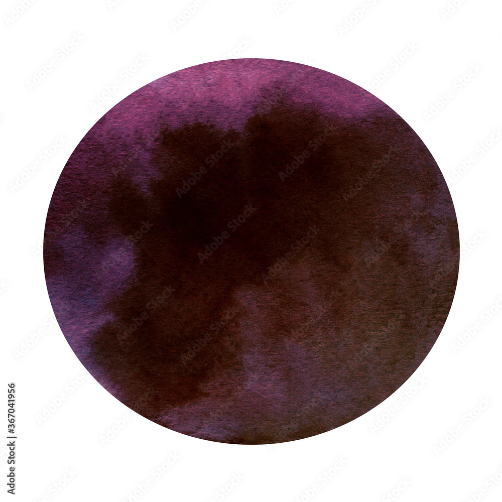 Simple abstract round watercolor background, violet and blue. Circular ...