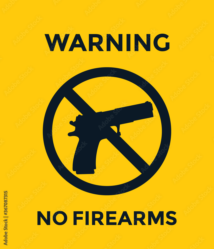 no guns sign, no firearms warning Stock Vector | Adobe Stock