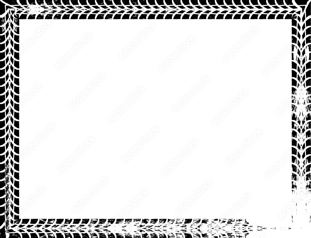 Vector Print Textured Tire Track . border frame . Design Element .Bike ...