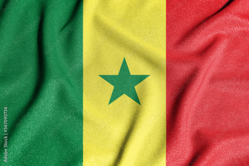 National flag of the Senegal. The main symbol of an independent country ...