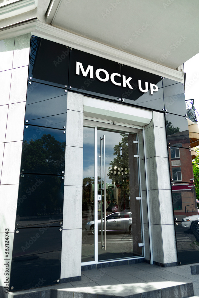 Store sign mockup Stock Photo | Adobe Stock