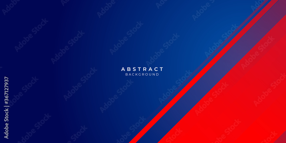 Modern abstract red blue presentation background with red light stripes ...