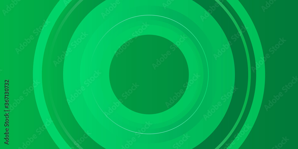Simple green circle background. Flat circle liens green gradation ...