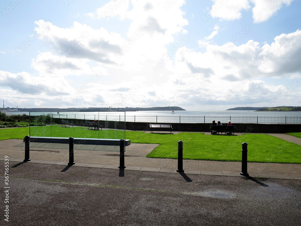 The Titanic Memorial Garden in Cobh, IRELAND, viewing the last ...