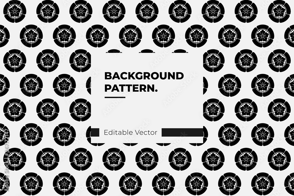 japanese pattern background vector history family crests oda nobunaga ...