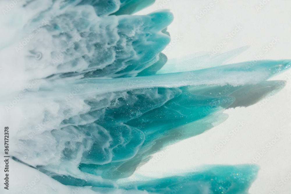 Original color epoxy resin texture. Abstract art background. close up ...