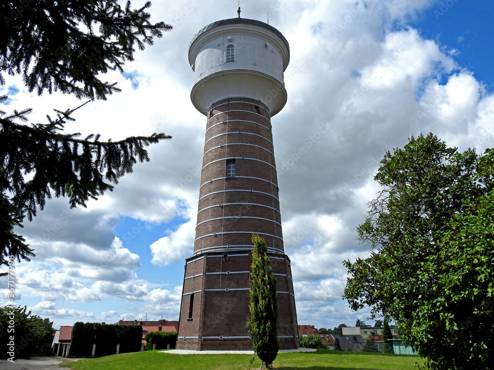 water supply pressure tower, called the water tower, built in 1907 in ...