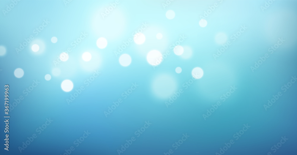Beautiful Blue gradient background and bokeh effect. Blurred water ...
