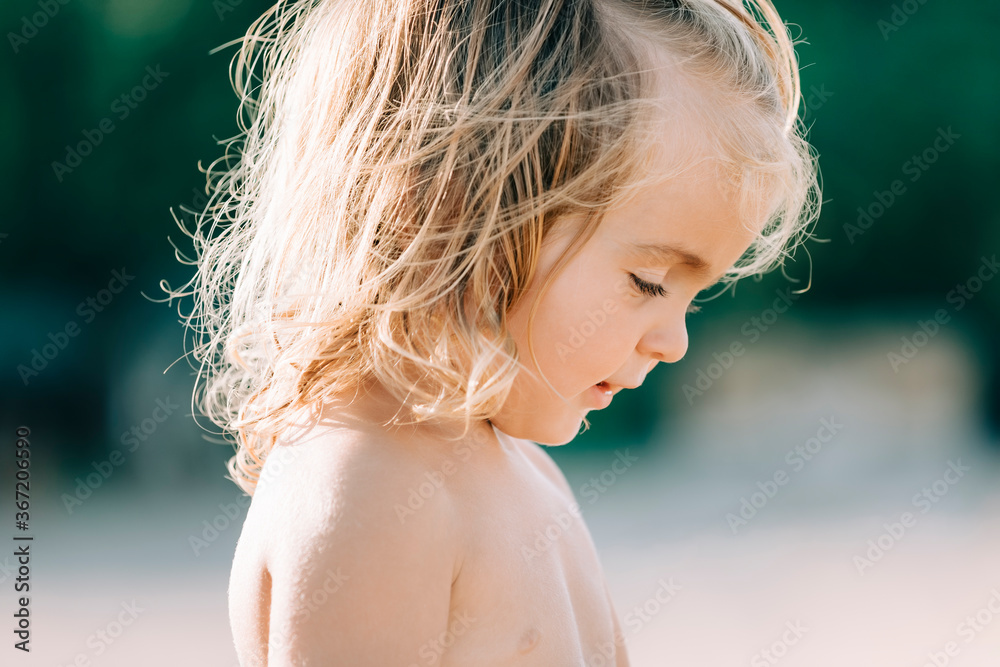 Toddler girl portrait Stock Photo | Adobe Stock