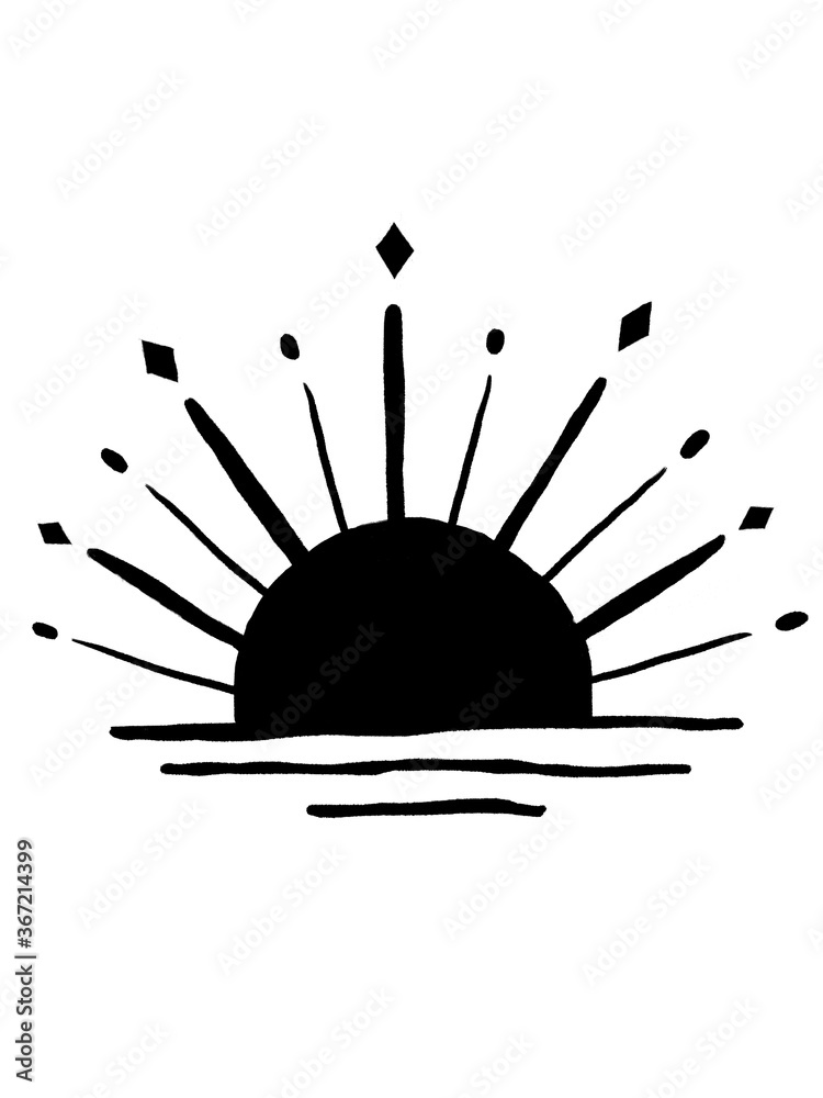 Sun Clip Art Black And White