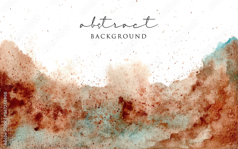brown blue abstract watercolor texture background Stock Vector | Adobe ...