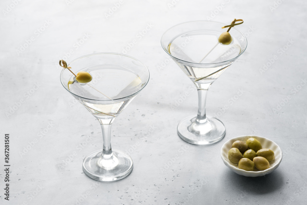 Martini with olives Stock Photo | Adobe Stock