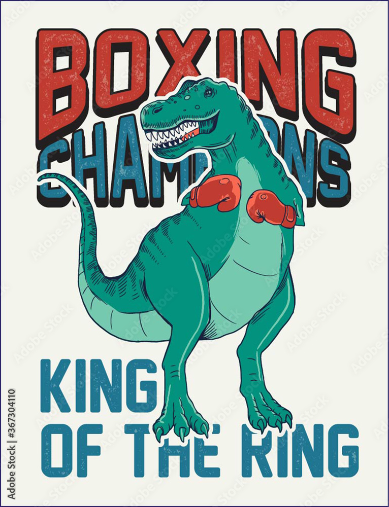 Fighter dinosaur vector illustration for t shirt and other uses. Stock ...