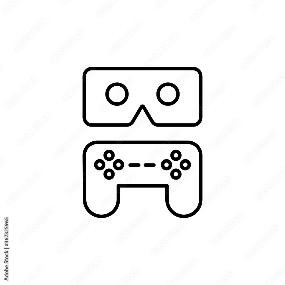 Game controller icon. Joystick symbol. VR technology. Vector ...