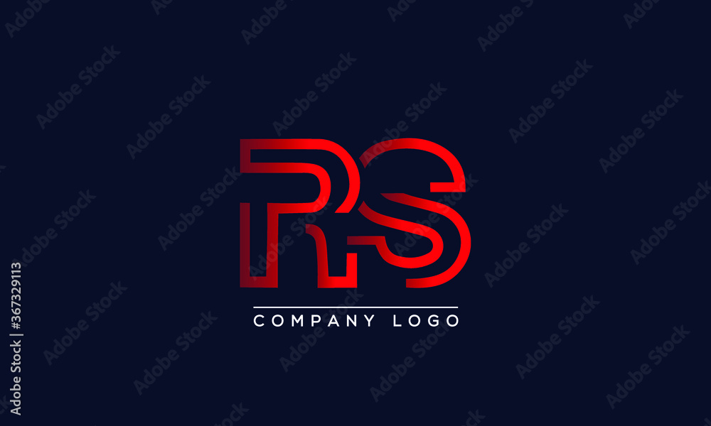 Creative letters RS or SR Logo Design Vector Template. Initial Letters ...