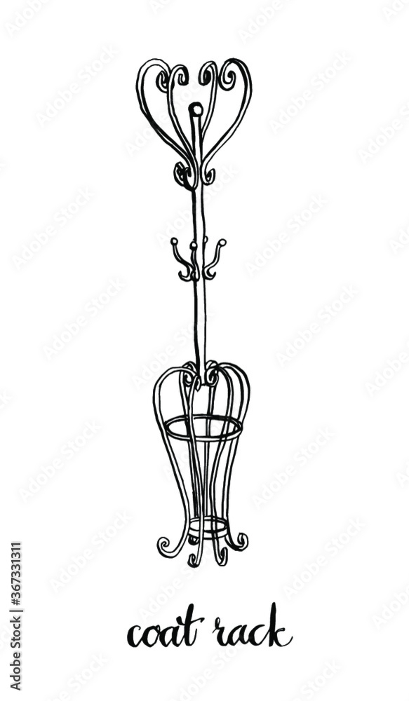 Vintage coat rack/ Vintage furniture/ Interior design elements/ Hand ...