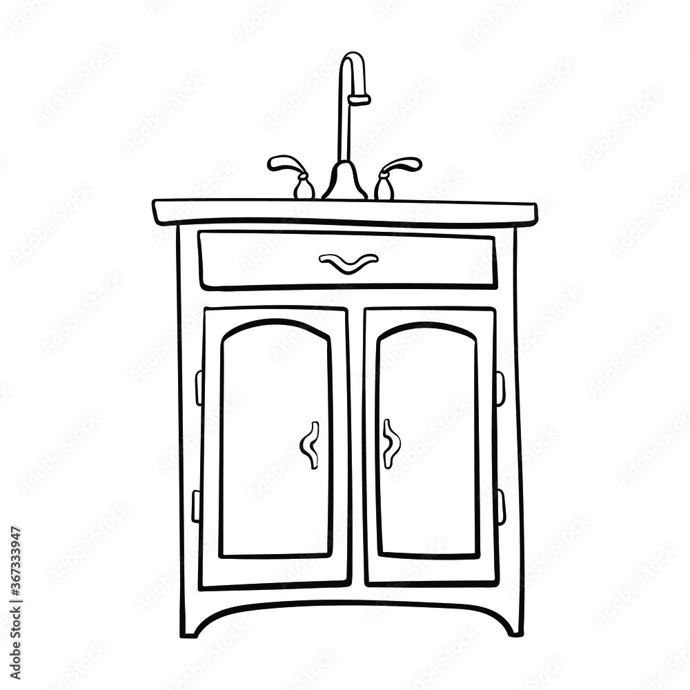 Vintage kitchen sink cabinet/ Vintage furniture/ Interior design ...