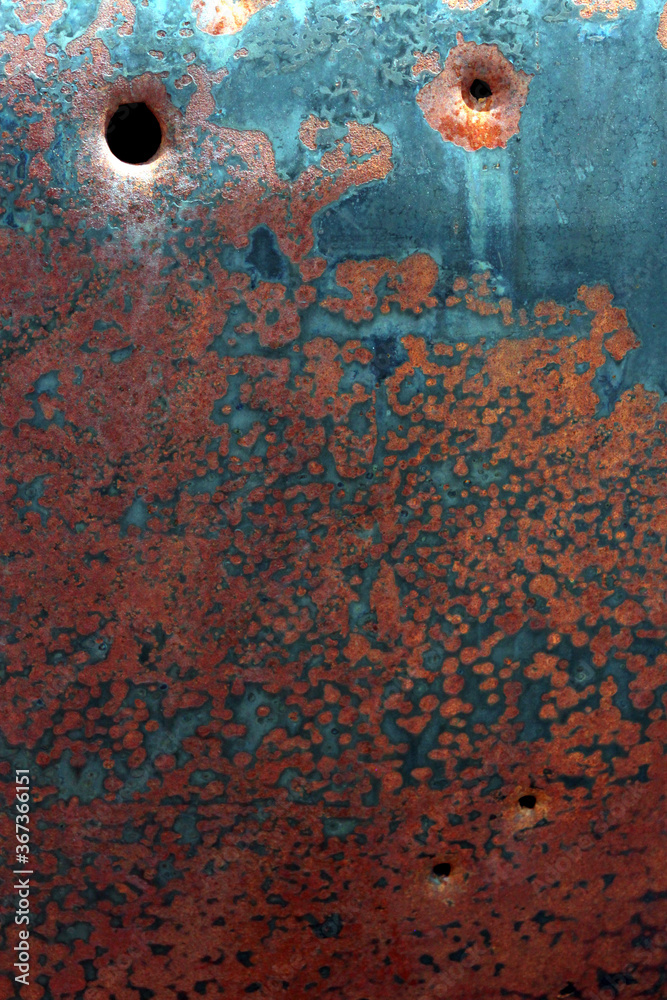Rusted metal objects from vehicles and architecture with oxidation and ...