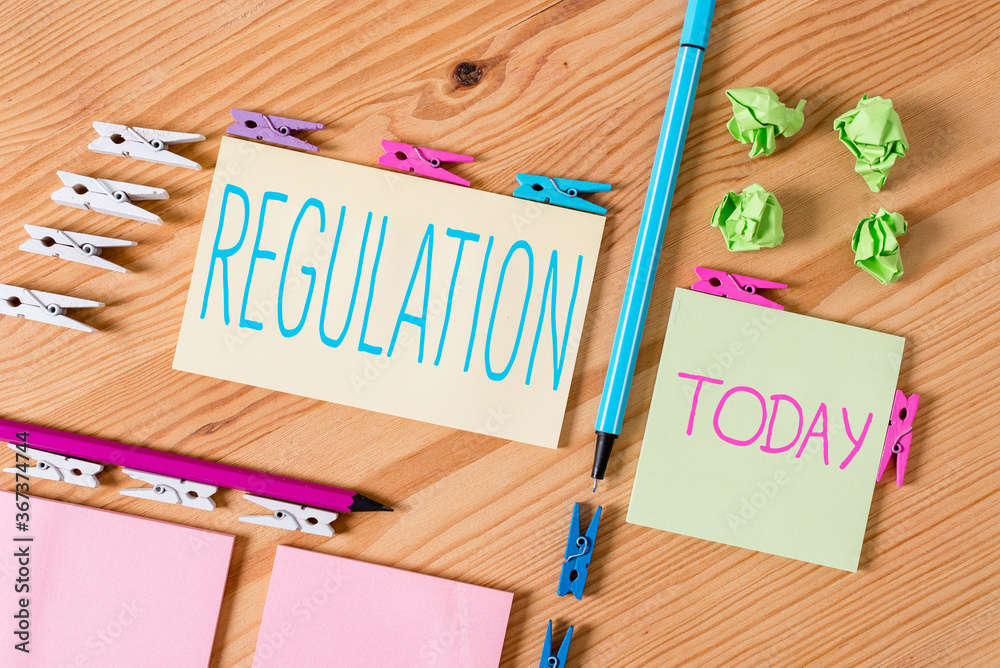 Handwriting text writing Regulation. Conceptual photo the authoritative ...