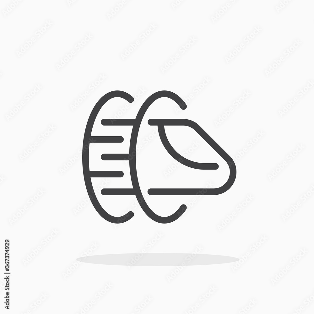 Hyperloop icon in line style. Editable stroke. Stock Vector | Adobe Stock