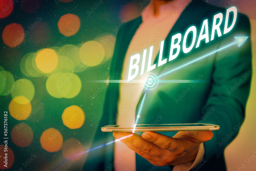 Word writing text Billboard. Business photo showcasing a flat surface ...