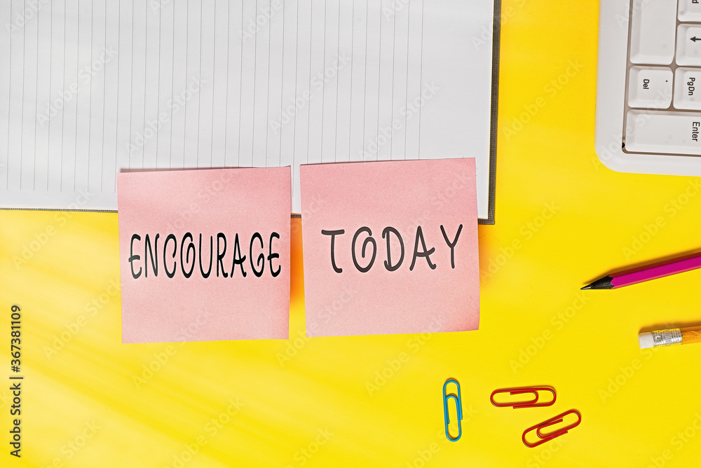Word writing text Encourage. Business photo showcasing to inspire with ...