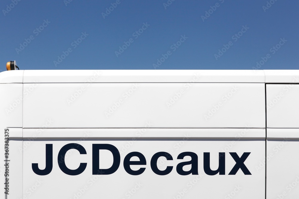 Decines, France - June 13, 2019: JCDecaux is a multinational ...