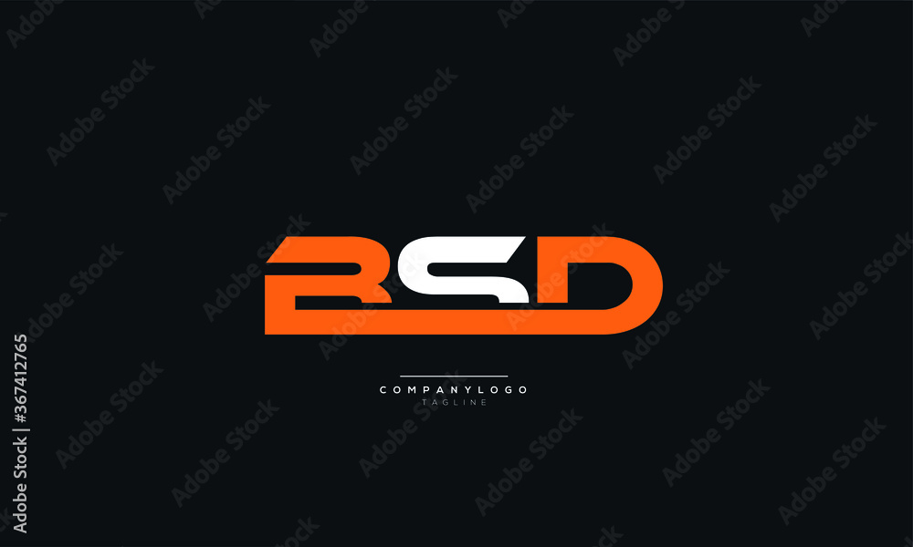 BSD Letter Business Logo Design Alphabet Icon Vector Symbol Stock ...
